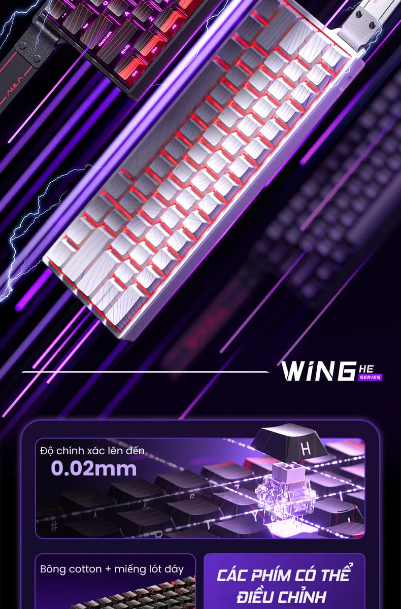 Bàn Phím Gaming AULA Win 68 HE RGB Black | Rapid trigger, Chính hãng ...